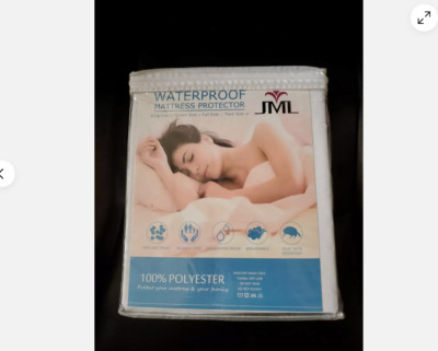 JML Waterproof Mattress Protector KING Size White | eBay