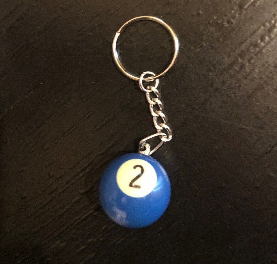 1x Billiards Table Pool Ball Keychain Cool Player Gift - Choose Numbers ...