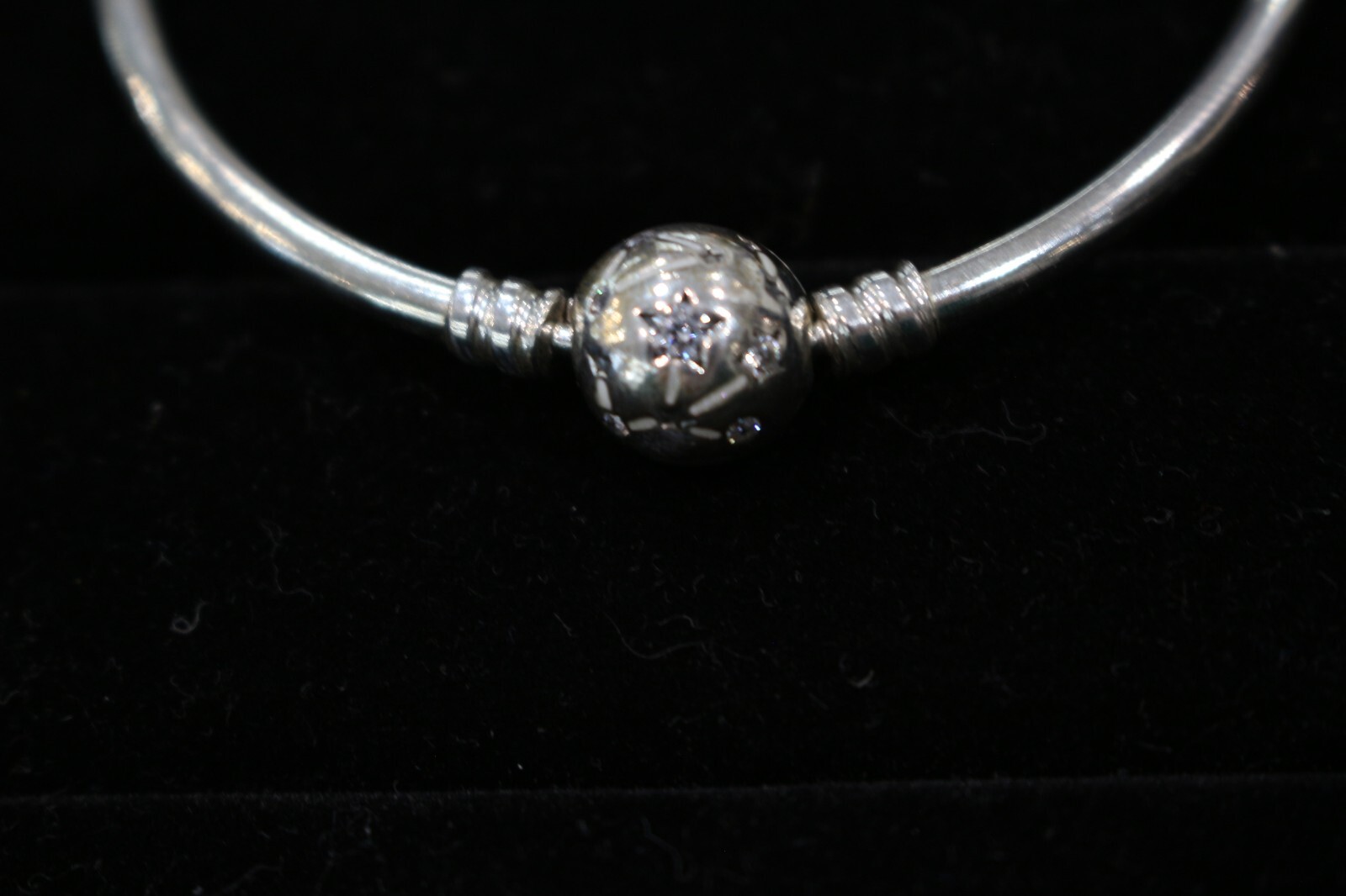Pandora Sterling Silver CZ Stars & Galaxy Charm Bangle | eBay