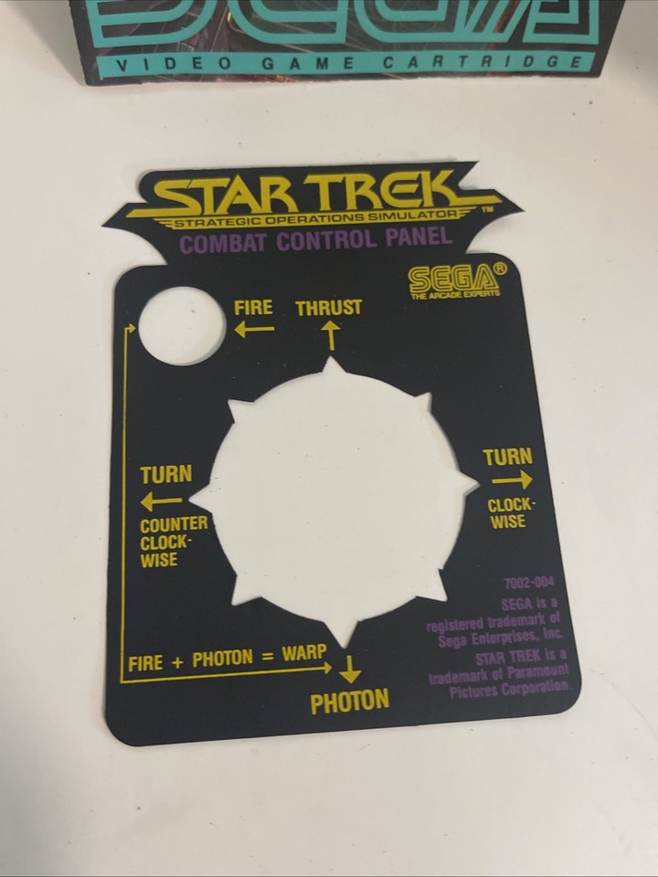 Sega Atari Star Trek CIB With Warranty And Joystick Overlay. Rare! | eBay