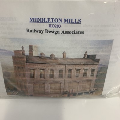 Middleton Mills HO 203 STRUCTURE KIT BY RAILWAY DESIGN ASSOCIATES, NIB ...