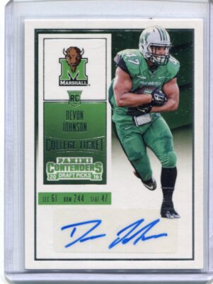 2016 Contenders - DEVON JOHNSON - Autograph Rookie - MARSHALL HERD (d ...