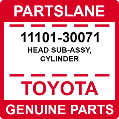 11101-30071 Toyota OEM Genuine HEAD SUB-ASSY, CYLINDER | eBay