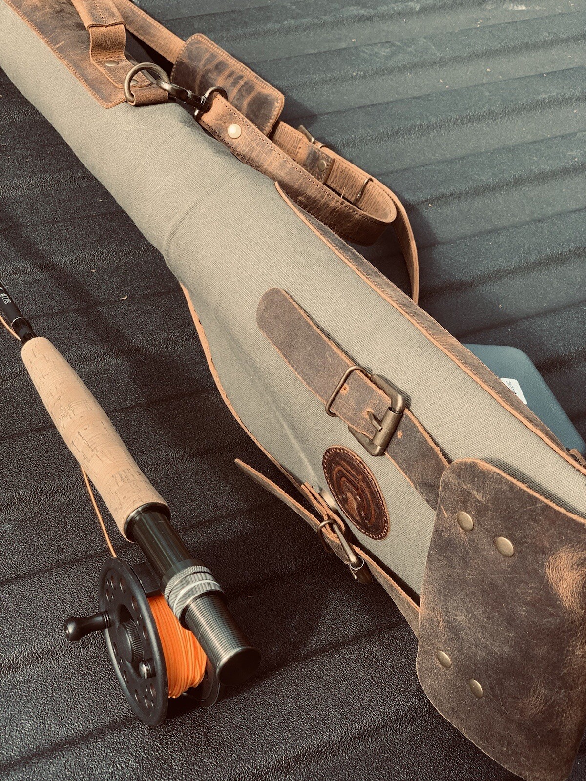 Fly Fishing Rod Case - Canvas leather | eBay