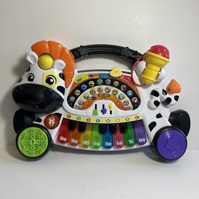 VTech Zoo Jamz Piano Zebra 4-In-1 Light-Up Instrument W/ Microphone ...