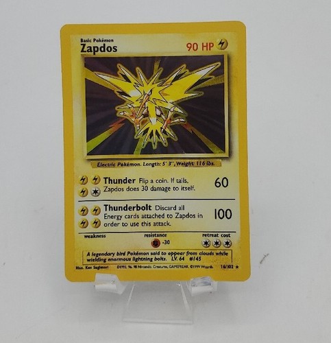 Pokémon TCG Zapdos Base Set 16/102 Holo Unlimited Holo Rare | eBay