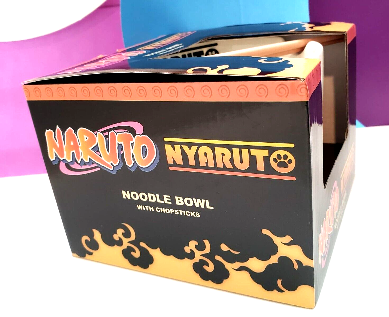 Naruto Ramen Bowl Rice Soup with Chopsticks, 16oz White Colored Bowl ...