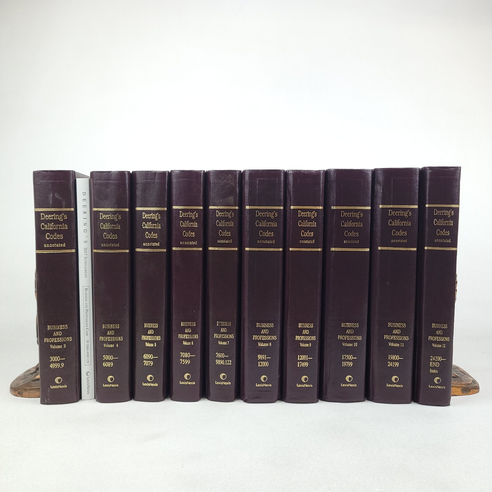 Deering's California Codes, CA Annotated Legal Codes Volumes 3-12 ...