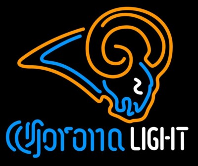 Corona Light Los Angeles Rams Beer Bar Vivid LED Neon Sign Light Lamp ...