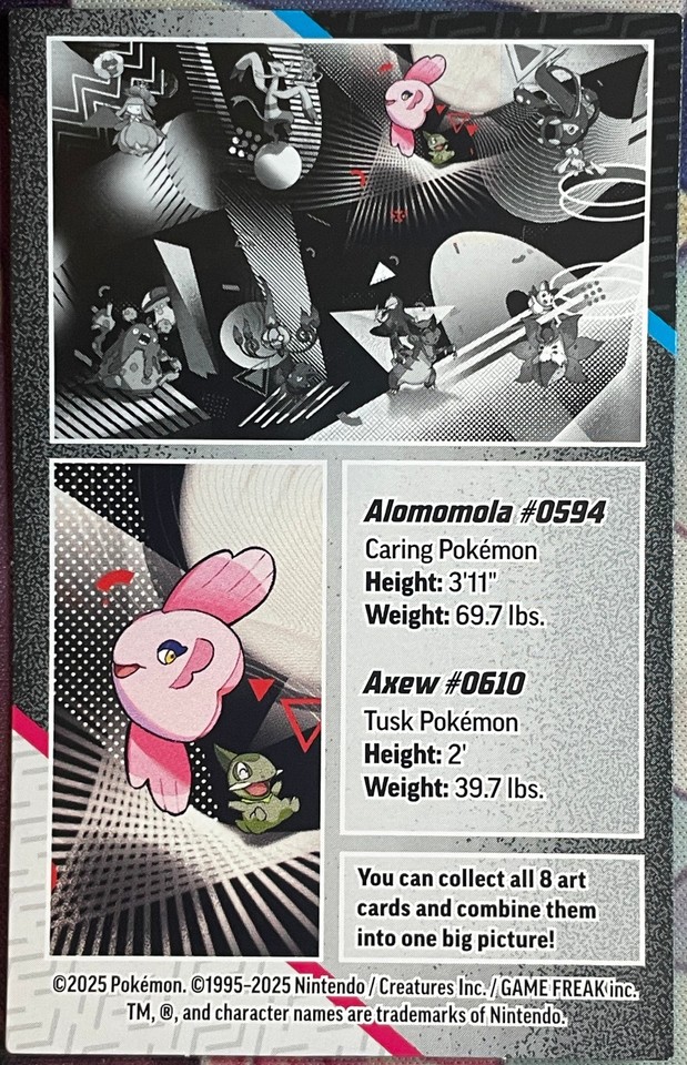 Alomomola Axew Mini Tin Card - Black Bolt White Flare Pokemon 2025 | eBay