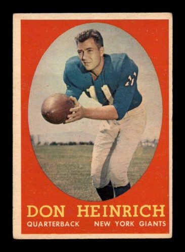 1958 Topps #83 Don Heinrich VG/VGEX X3613449 | eBay