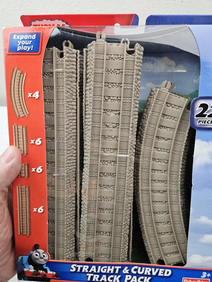 THOMAS AND FRIENDS TRACKMASTER STRAIGHT & CURVED TRACK PACK 22 PIECES ...