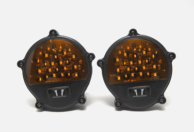 HMMWV TURN SIGNAL LIGHT FRONT AMBER LED M35 Military BLACK 24V - QTY:2 ...