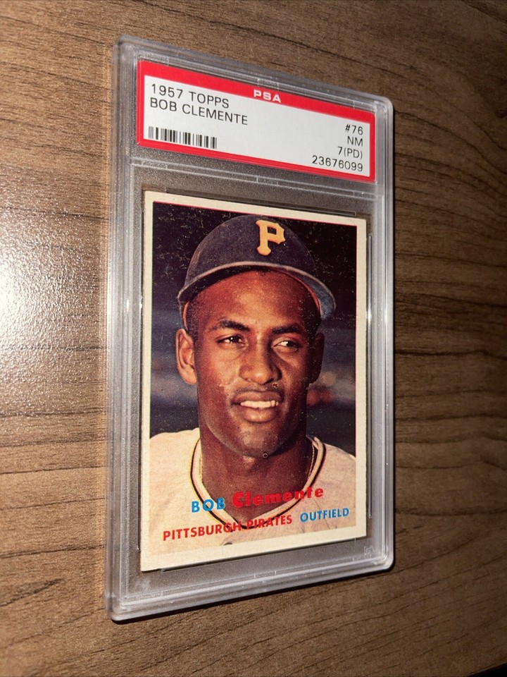 1957 TOPPS #76 ROBERTO BOB CLEMENTE PIRATES HOF PSA 7 (PD) RARE | eBay