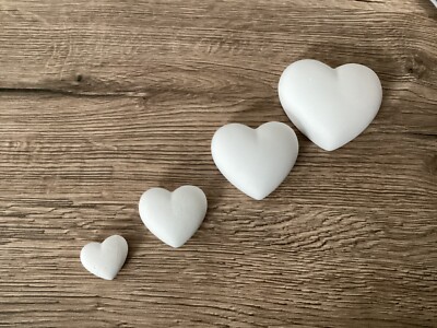 4 Herzen in verschiedenen Größen - Deko aus Raysin - Neu - Handmade ...