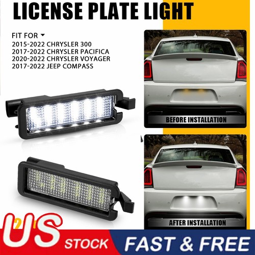 2PC License Plate Tag Lights For 2015-2021 Chrysler 300 Dodge Charger ...