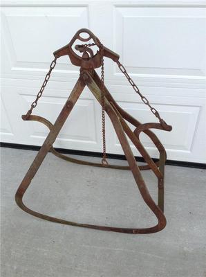 Vintage Hudson Barn Hay Grapple Barn Trolley for Hay Industrial Table ...