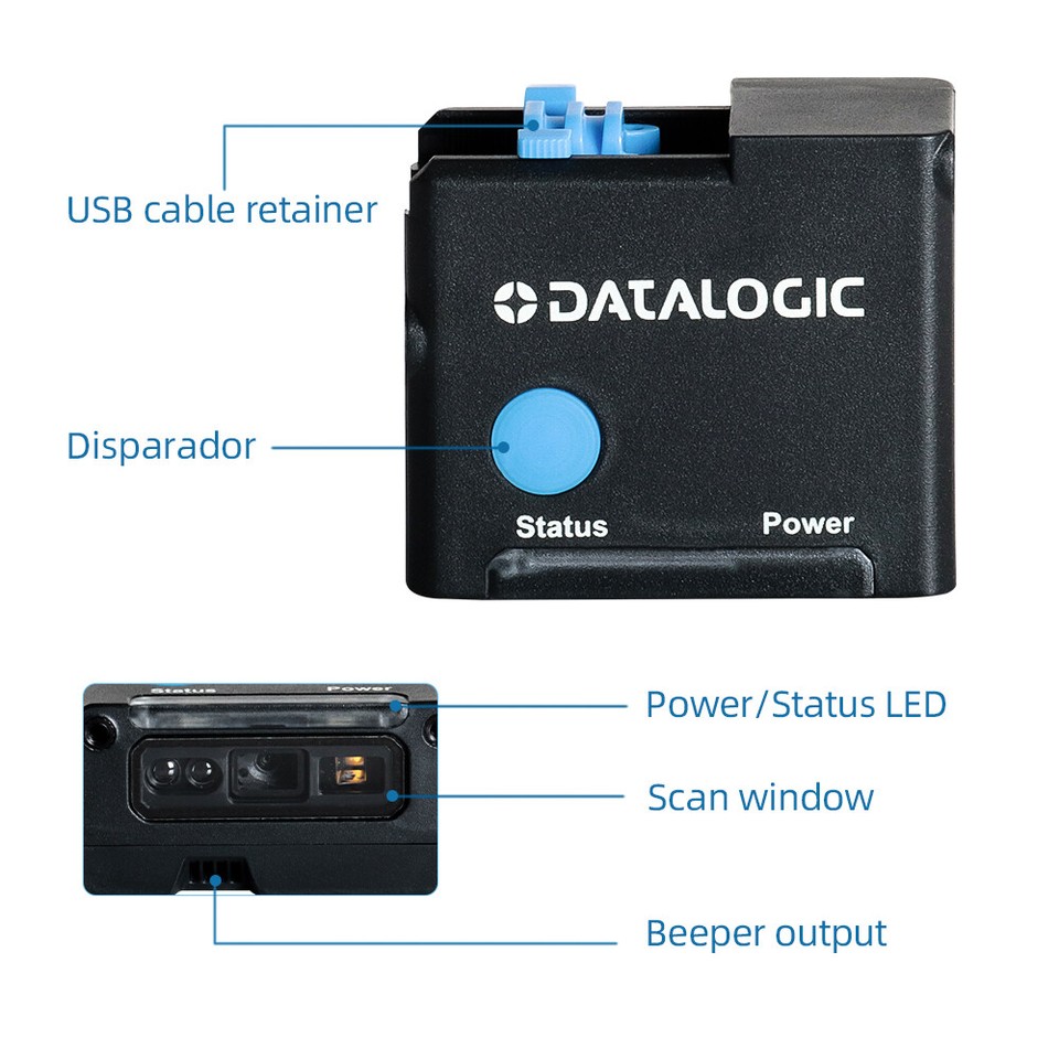 Datalogic GFS4520-BK-WHT Omnidirectional 2D 1D Barcode Scanner with USB ...