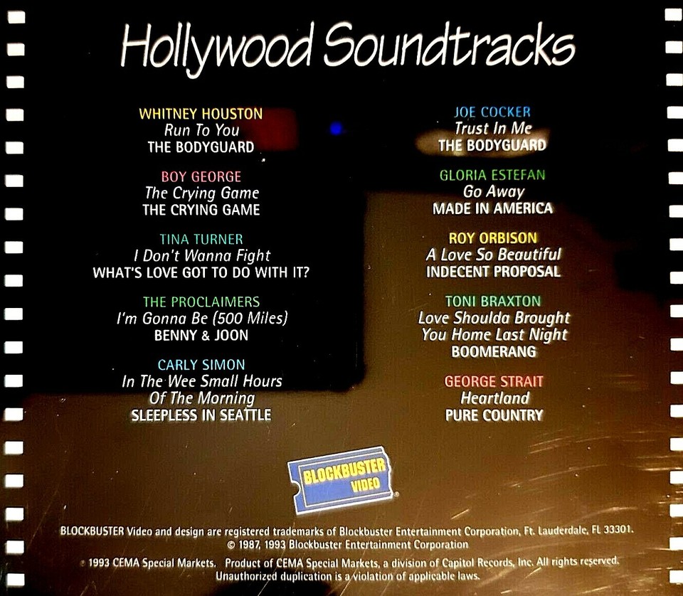 Hollywood Soundtracks - ( CD - Capitol Records / Blockbuster Video ) | eBay
