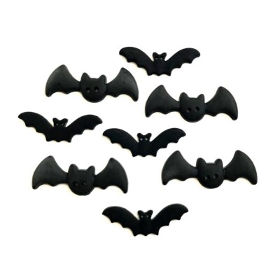 Bats! 4531 - Buttons Galore - Halloween Bat Embellishments - Craft Sewing Scrap | eBay