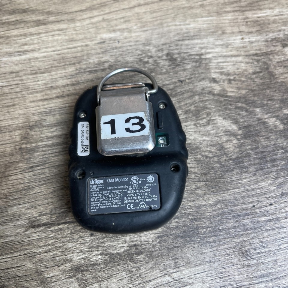 Dräger Pac 7000 Black Portable Personal Single-Gas Alarm Detector - For ...