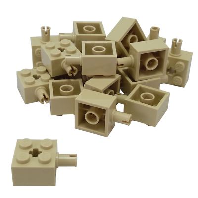 20 NEW LEGO Brick, Modified 2 x 2 with Pin and Axle Hole Tan | eBay