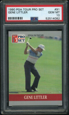 1990 PGA Tour Pro Set Gene Littler Rookie RC PSA 10 Gem Mint #91 Golf ...