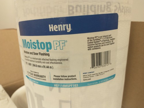 Moistop S033012 12" Fortifiber Moistop PF Flashing 300ft roll ...