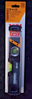 TOUGHBUILT Aluminum 9" to 15". 2 Vial Box Beam Level Model #TB-H2-L-9X ...