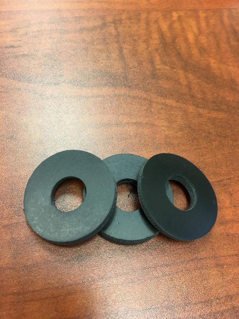 Nylon inserted Neoprene Rubber Washers 1-3/4" OD x 11/16" ID 1/8" thick ...