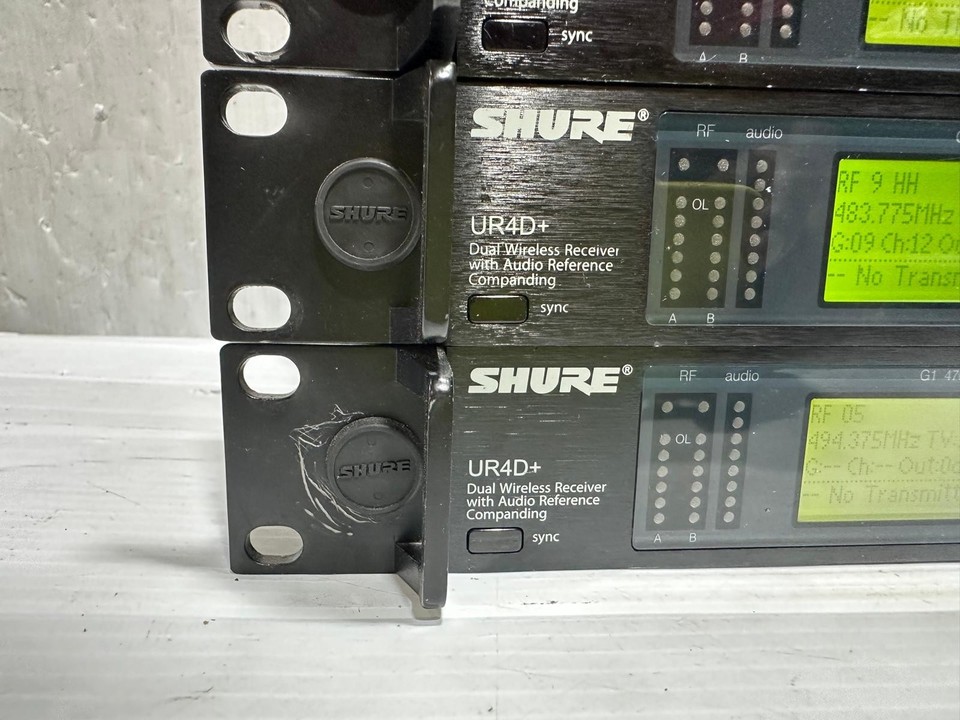 Shure UR4D+ Dual G1 Freq 470-530MHz Wireless Receiver #2893 (One)THS | eBay