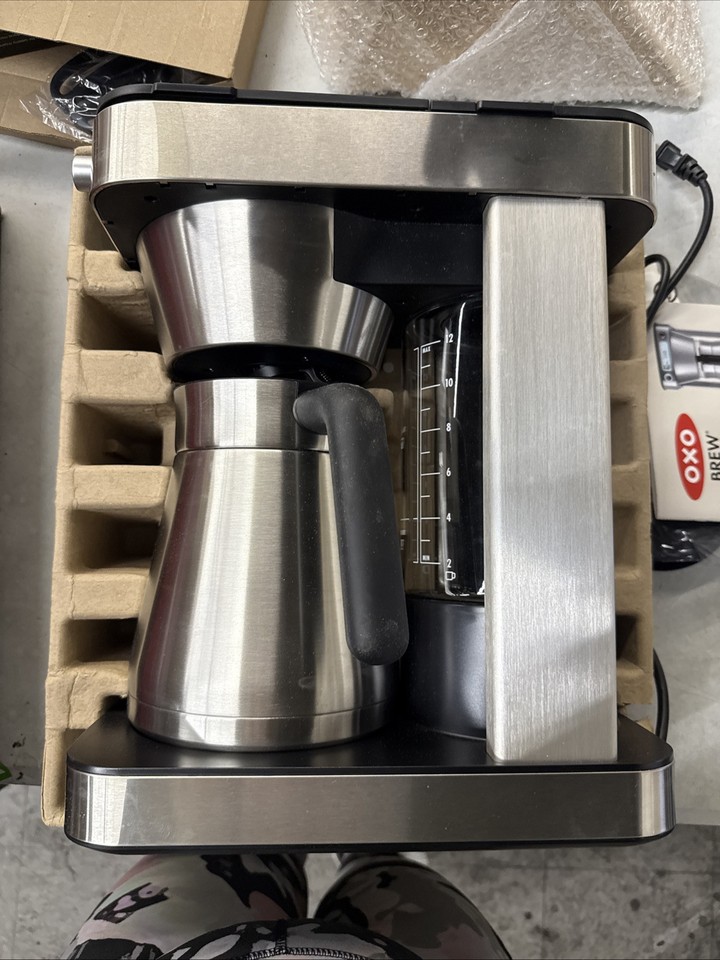 OXO Brew 12-Cup Coffee Maker With Podless Single-Serve Function, Silver ...