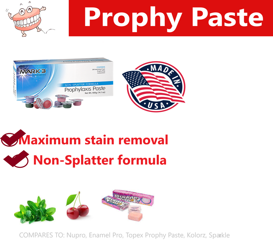 Dental Prophy Paste Cups Prophylaxis Non Splatter Mark3 All Grits ...