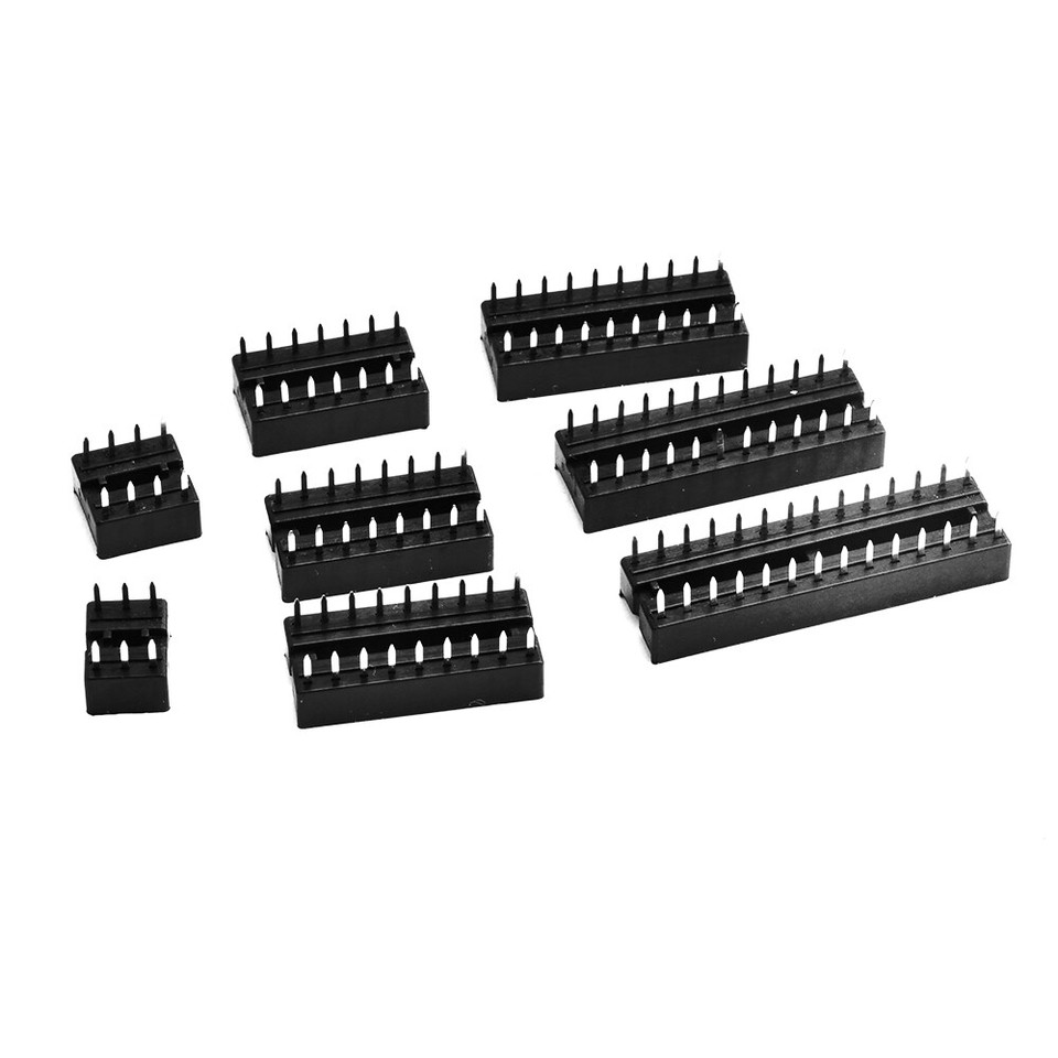 66PCS IC Chips Holder IC Socket Chip Base 8 Kinds of Specifications 6P ...