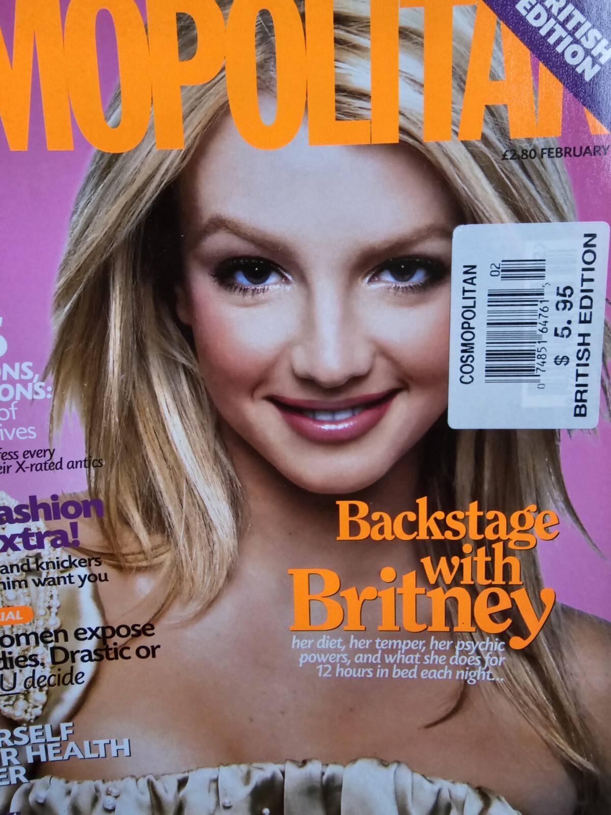 Britney Spears Cosmopolitan British Edition Lot of 2 RARE Magazines ...