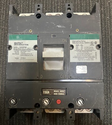 GE TJK436F000 400 Amp 3 Pole 600 VAC Circuit Breaker Frame | eBay