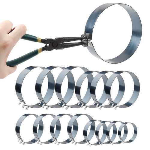 Professional Piston Ring Compressor Cylinder Installer Pliers & 14 Band ...