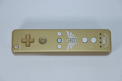 GENUINE NINTENDO LEGEND OF ZELDA SKYWARD SWORD WII REMOTE WIIMOTE GOLD ...