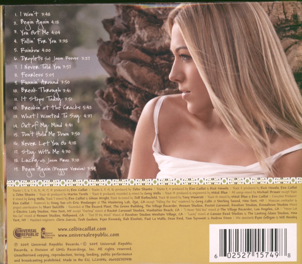 Colbie Caillat Breakthrough CD Europe Universal Republic 2009 in tri ...