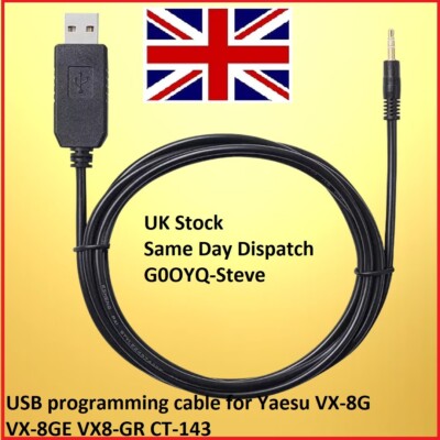 USB programming cable for Yaesu VX-8G VX-8GE VX8-GR CT-143 | eBay