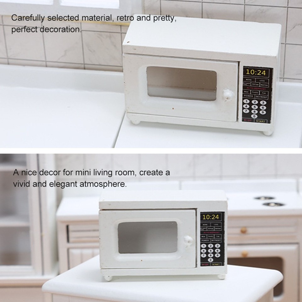 Mini House Microwave Oven Toy Microwave for Kid Pretend Play Kitchen ...