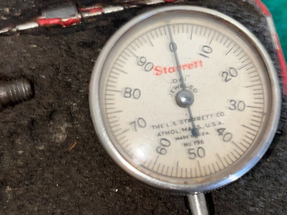 Starrett 196 Plunge Back Dial Indicator Hole Attmt 196 Clamp Snug ...