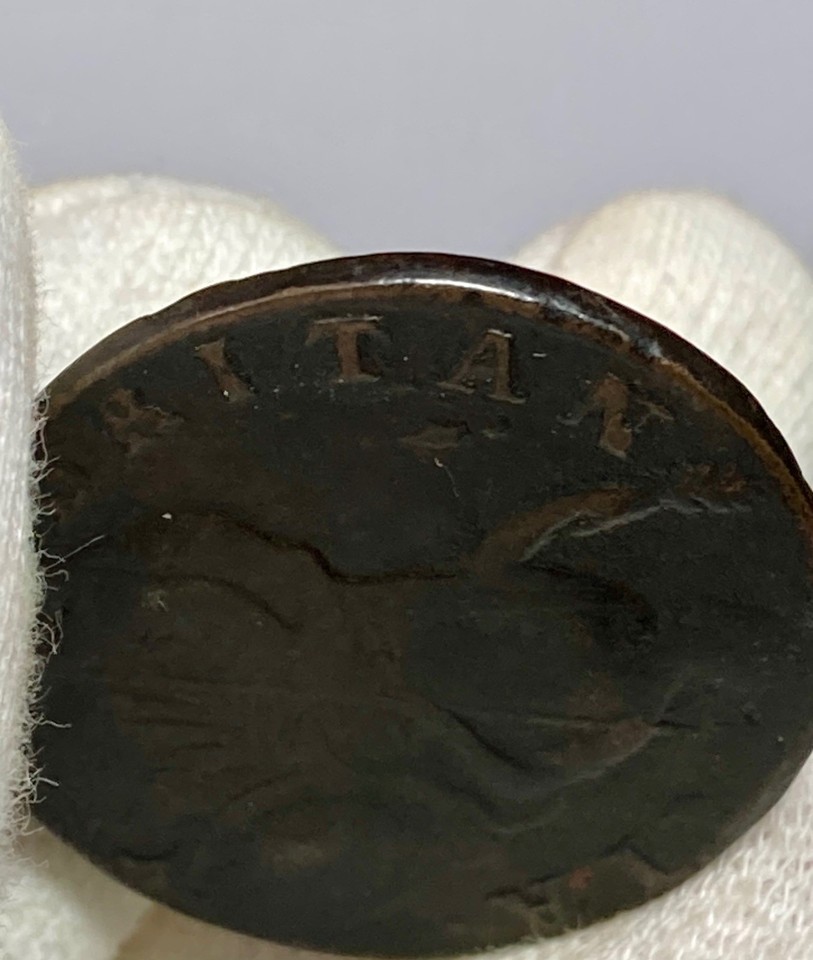 1696 William III Copper Halfpenny First Issue by Croker & Roettier ...