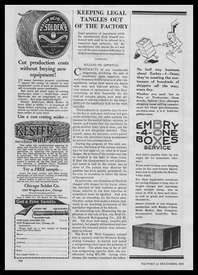 1921 Embry Box Company 4-One Boxes Louisville Kentucky Cartoon Vintage ...