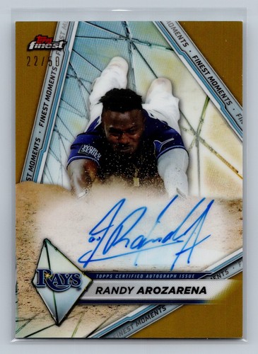 2022 Topps Finest #FMA-RA Randy Arozarena Gold Refractor Auto /50 Tampa ...