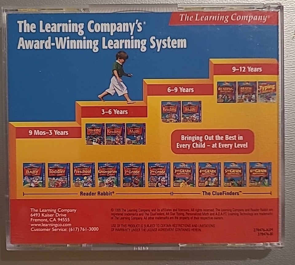 Reader Rabbit Personalized Math: Age 6-9 CD Rom Win/Mac ( 1999, The ...