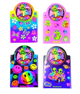 Vintage Rare Lisa Frank Stickers Lot Fantastic Fashions Aliens Smiley ...