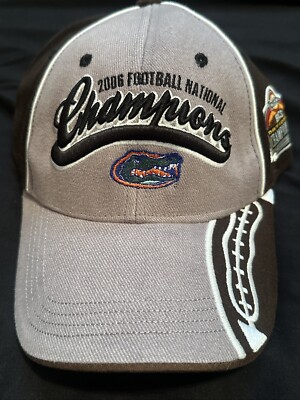 NWOT Florida Gators Hat Gray Black 2006 National Champions Tostitos BCS ...