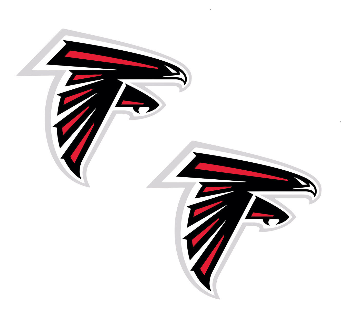 ATLANTA FALCONS Vinyl CORNHOLE DECAL Logo Wall Sticker Car 12" 2 pc ...