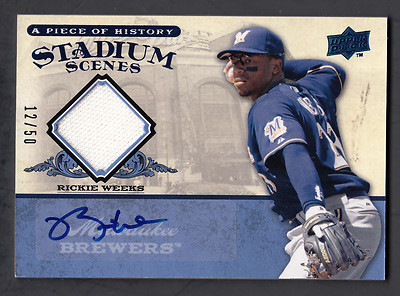 Rickie Weeks 2008 UD Piece of History Stadium Scenes Game Jersey ...